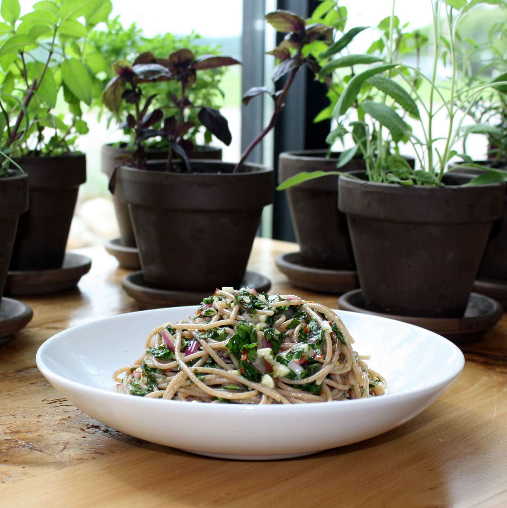 Chimichurri Spelt Pasta - Cup of Yum